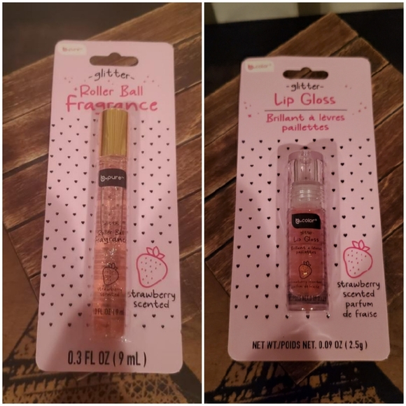 B•Pure | Makeup | Bpure Glitter Fragrance Lipgloss Purse Set | Poshmark